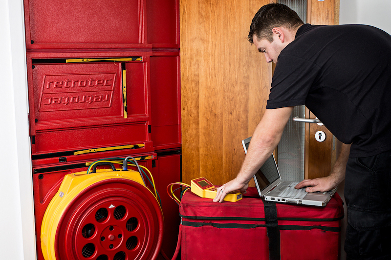 Room Integrity Testing for Fire Suppression Equipment